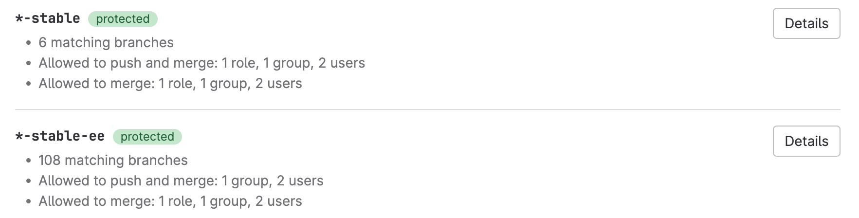 Branch rules · Branches · Repository · Project · User · Help · GitLab